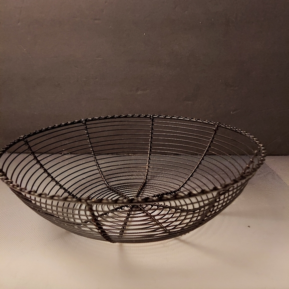 Accents | French Style Black Wire Basket Pumpkinsfruit Bread | Poshmark